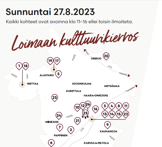 Kiitos Kulttuurikierroksesta! | Loimaa